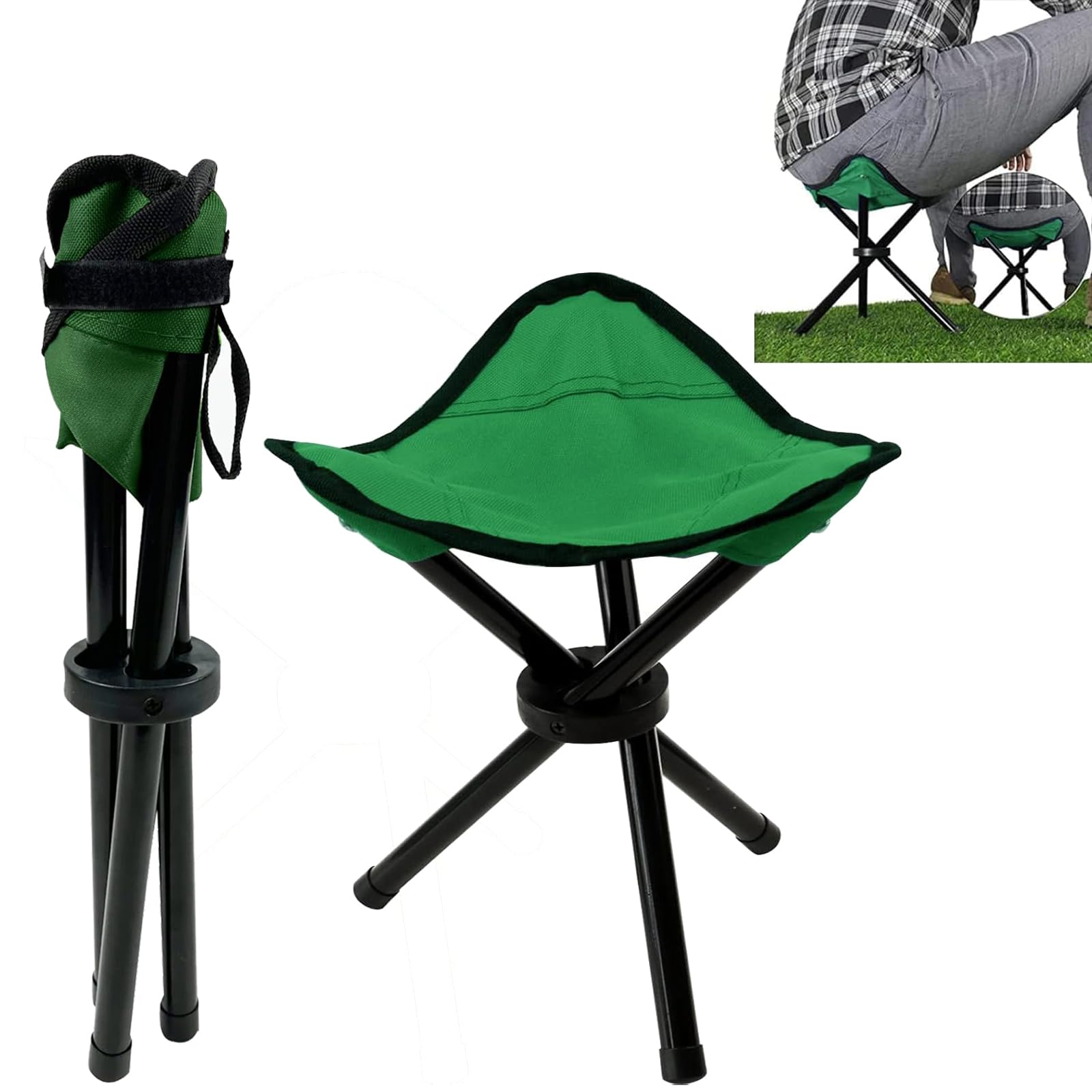 Snapklik.com : Folding Camping Stool Portable Outdoor Chair Use Height ...