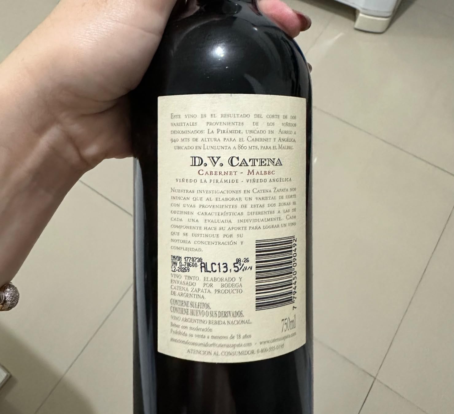 Vinho DV Catena Cabernet Malbec 750 ml | Amazon.com.br