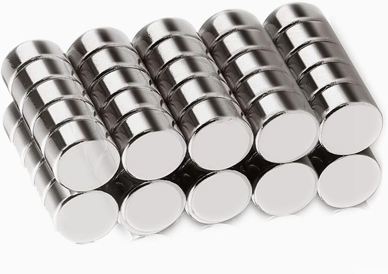 JUNAN Lot de 50 petits aimants ronds puissants de 6 mm x 3 mm pour ...