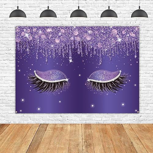 Amazon.com: Allenjoy Eyelashes Rose Drips Pink Glitter Backdrop Makeup ...
