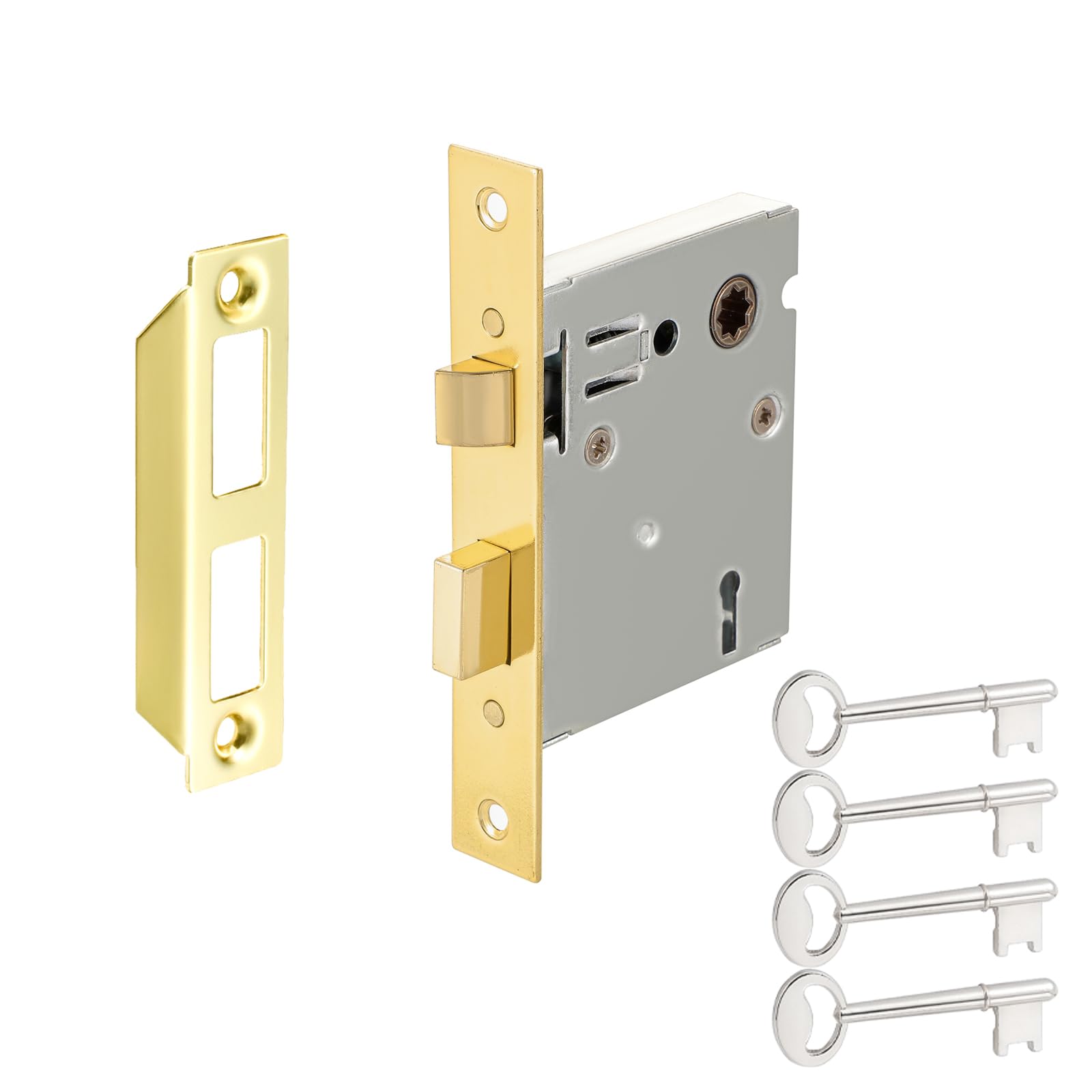 Upgraded Mortise Lock Replacement Parts, Vintage Old Style Indoor Mortise Lock Assembly Kit with ...