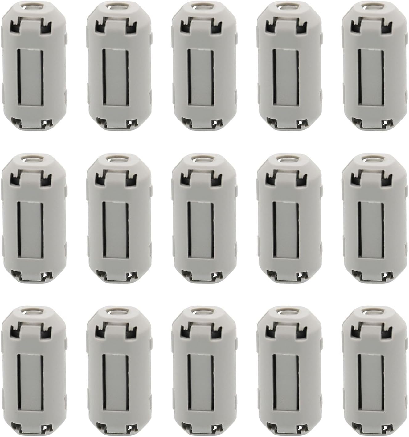 Amazon.com: 15Pcs 5mm Grey Clip-on Ferrite Ring Core RFI EMI Noise ...