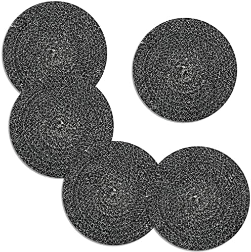 Amazon.com: 6 Pack Cotton Trivets Set with Metal Holder - 8 Inch Heat ...