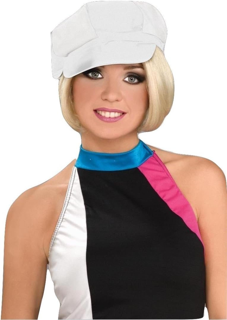 Amazon.com: White 60s Mod Vinyl Cap : Clothing, Shoes & Jewelry