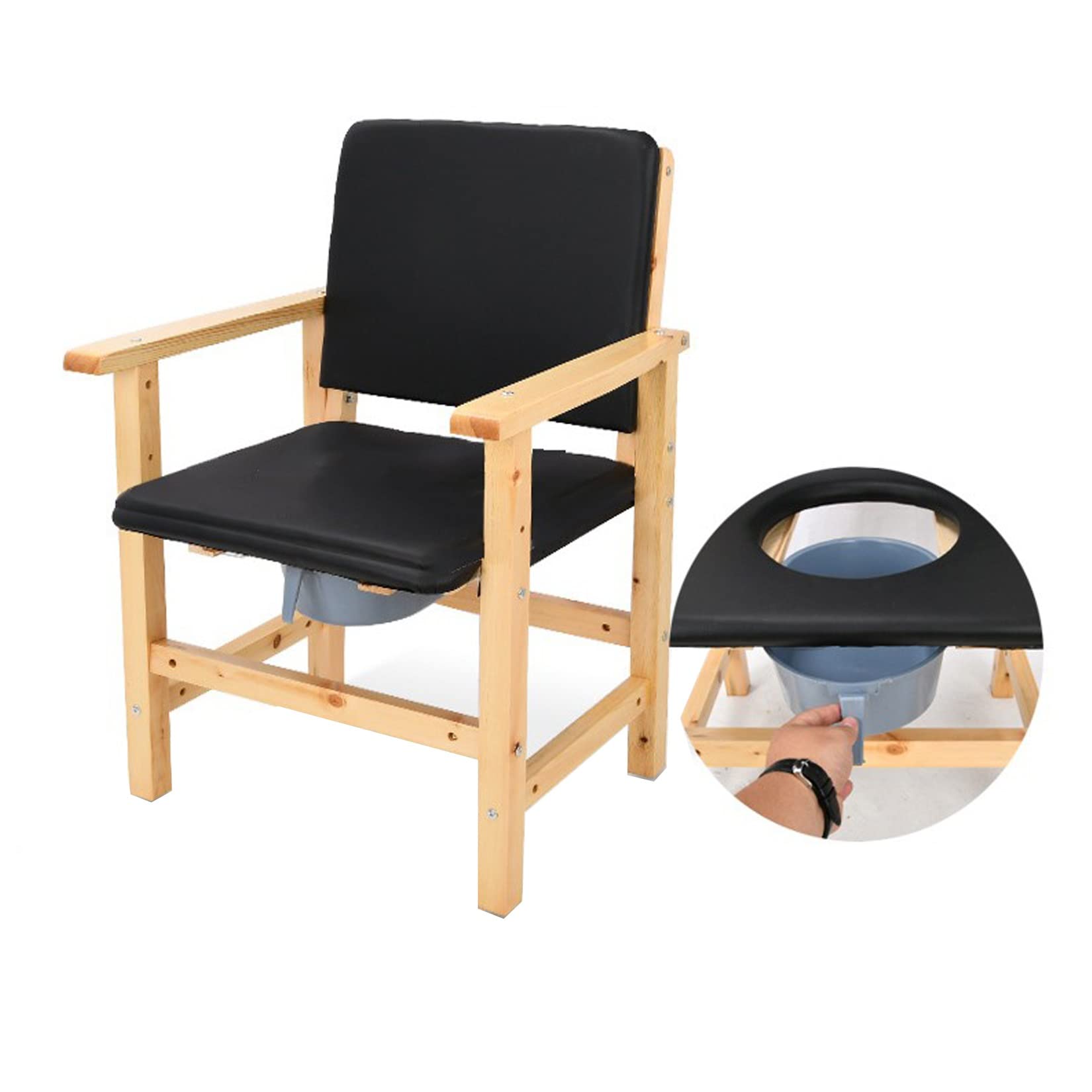 Amazon.com - Solid Wood Commode Toilet Chair , Bedside Commodes for The ...