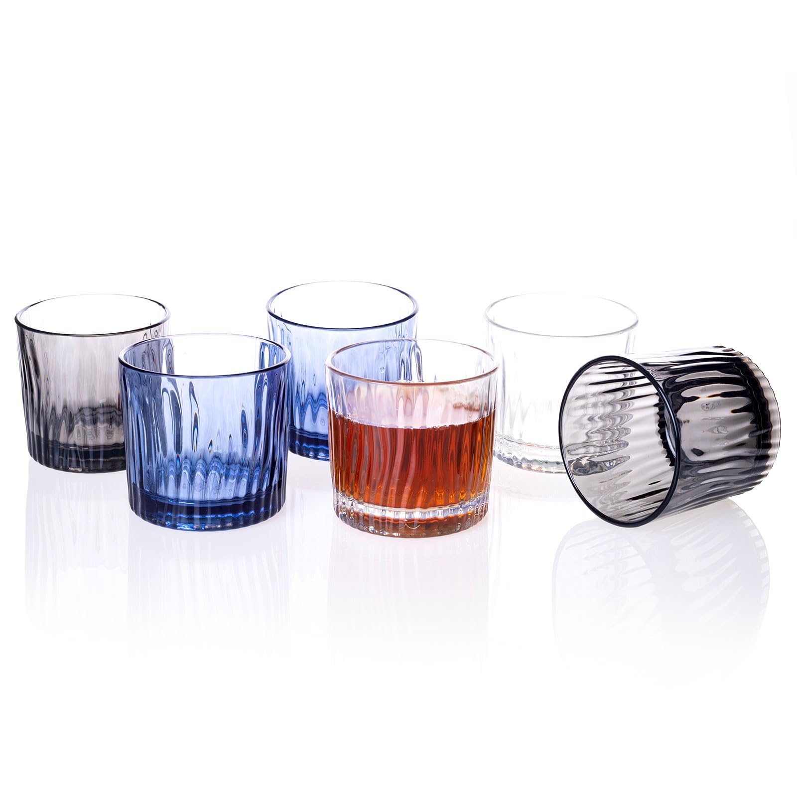 Amazon.com | BELLAFORTE Plastic Whiskey Glasses Set of 4, 10oz ...