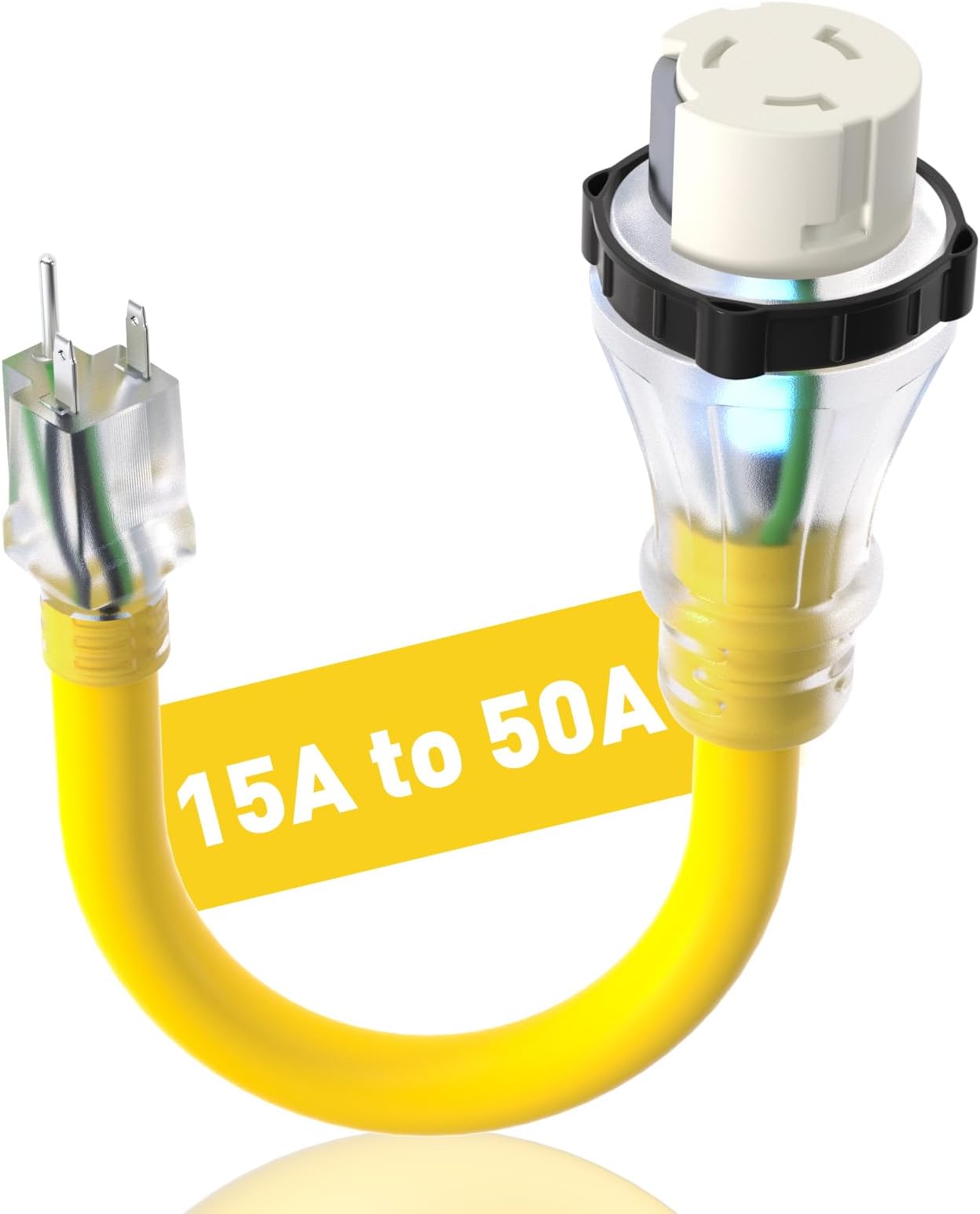 Amazon.com: Dogbone RV Power Adapter with Twist Lock: 15 Amp to 50 Amp ...