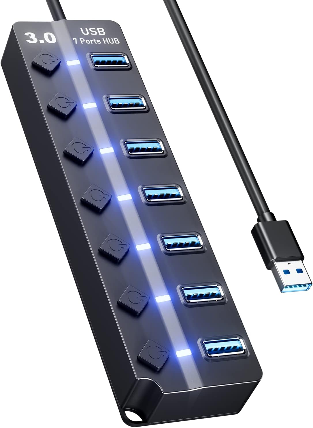 Amazon.com: ONFINIO USB Hub 3.0, 7-Port USB Hub Splitter with ...