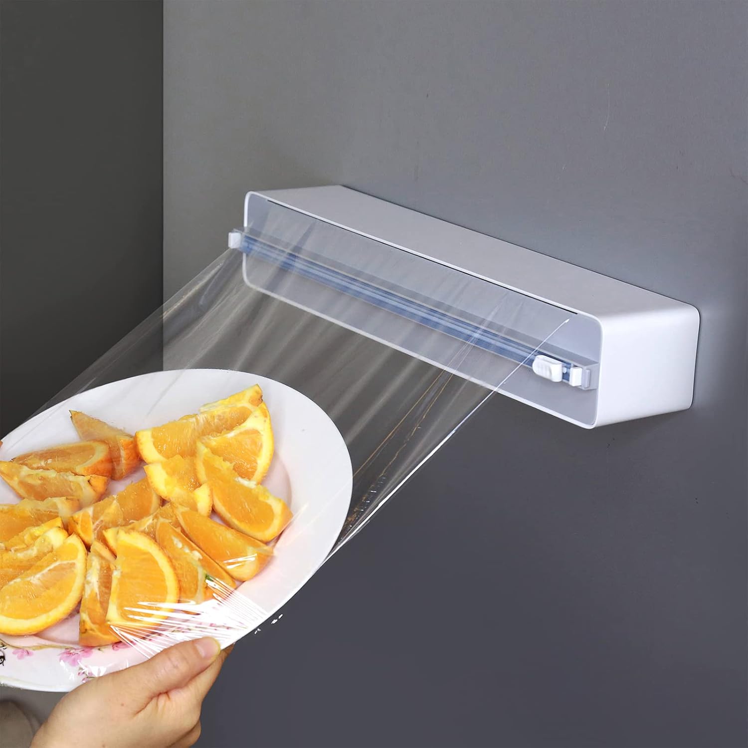 Amazon.com: Uneeruiqy Magnetic Refillable Plastic Wrap Dispenser with ...