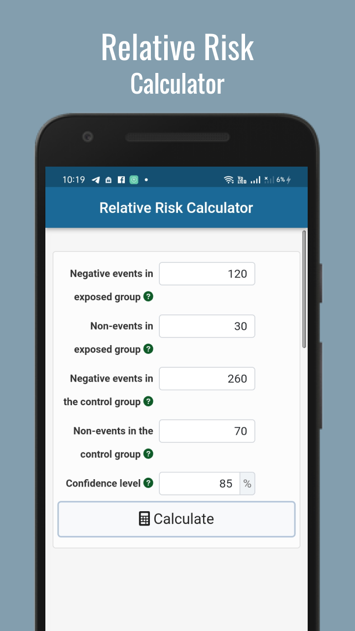 Relative Risk Calculator - App on Amazon Appstore