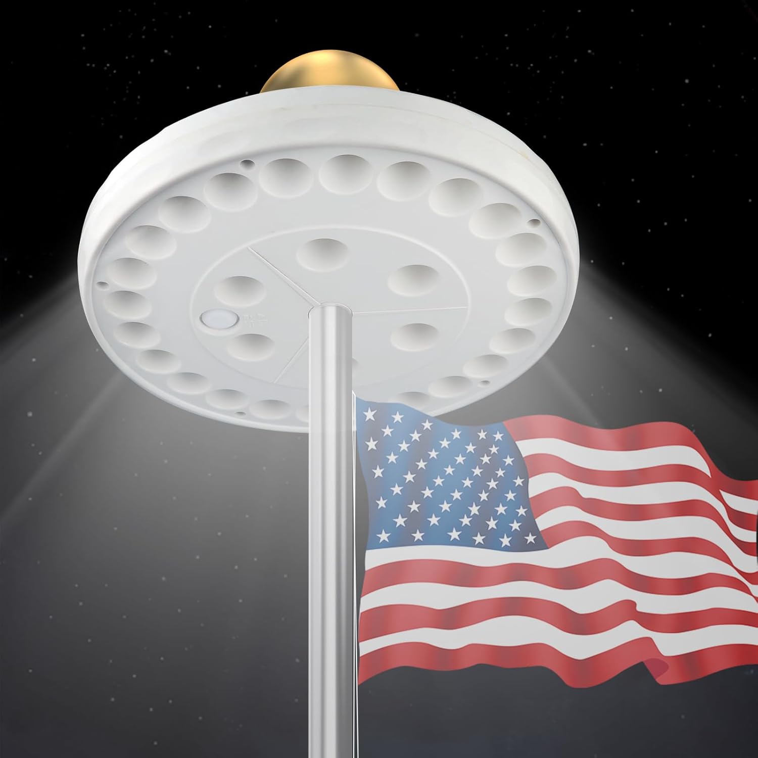 Amazon.com: Binazon Solar Flag Pole Light, 30 LED Solar Powered Flag ...