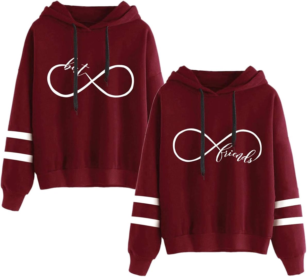 Amazon.com: JWBBU Best Friend Sweatshirts BFF Hoodies for 2 Girls ...