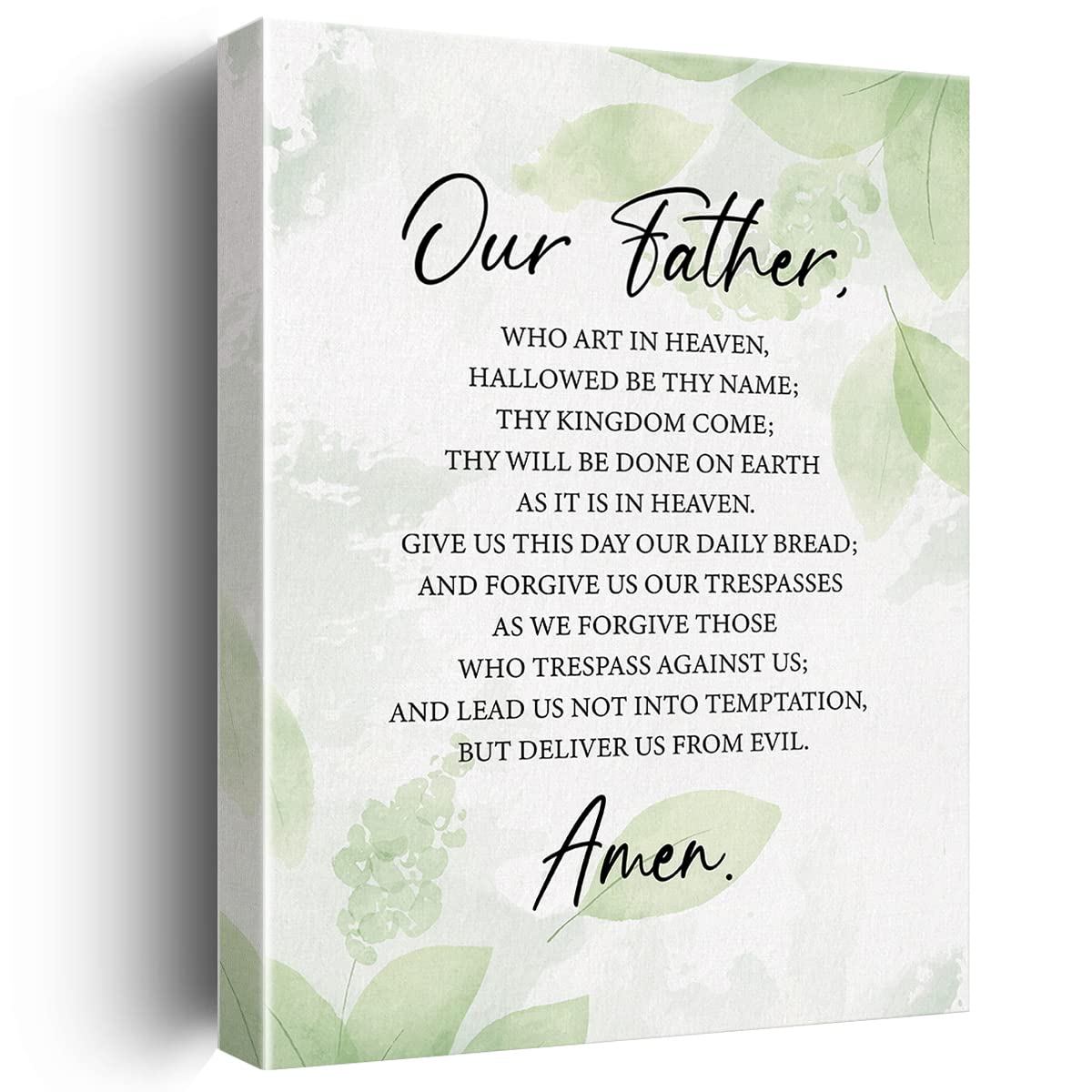 Snapklik.com : Inspirational Bible Verse Wall Art Decor Religious The Lords Prayer Canvas ...