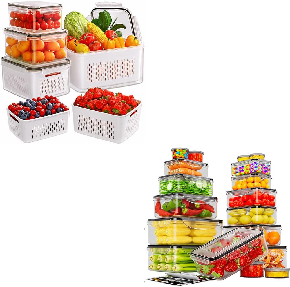 Amazon.com: Winproper 4-Pack Fruit Storage Containers for Fridge with ...