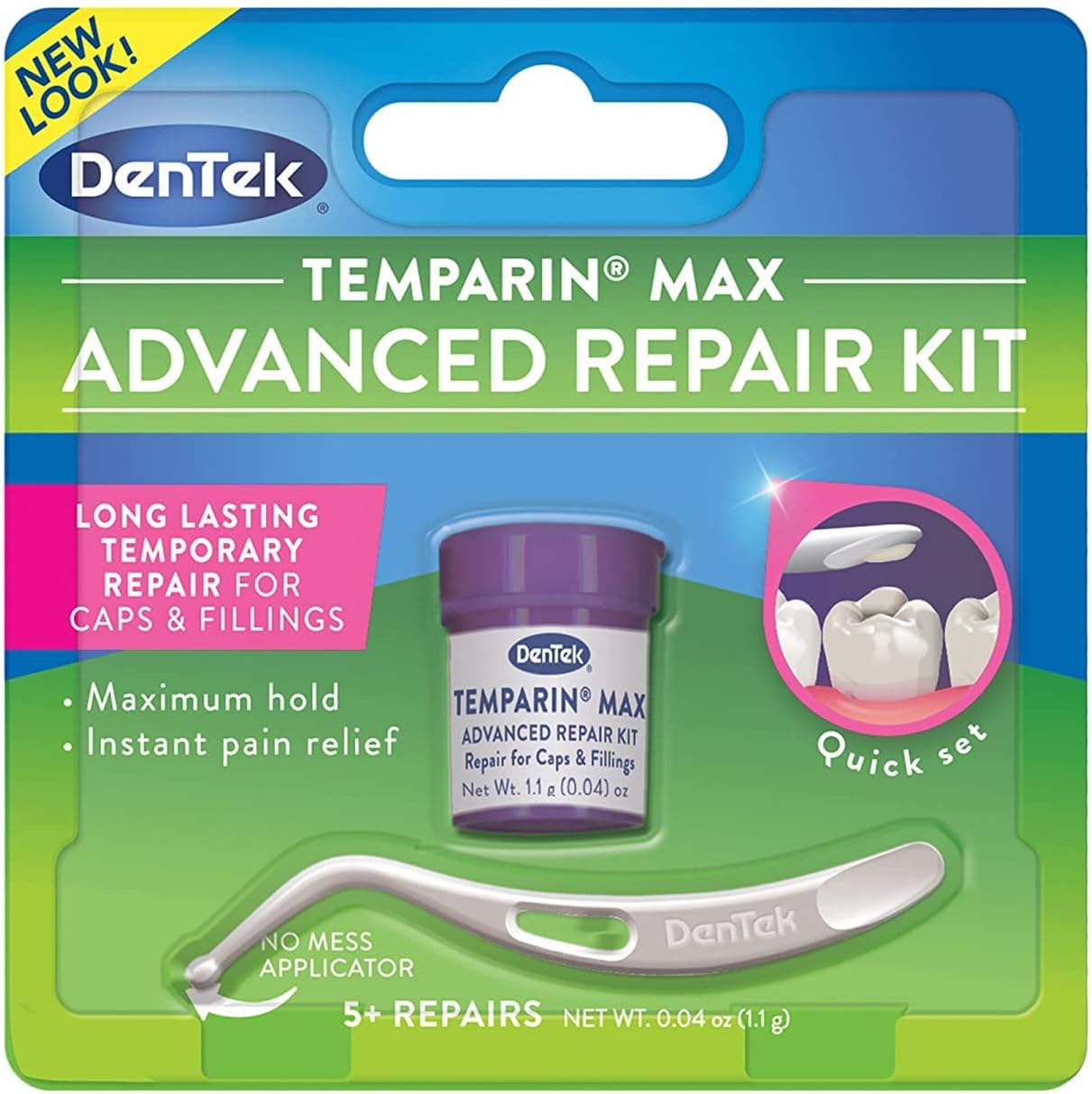Amazon.com: DenTek Temparin One Step Lost Filling Repair 1 Each ...
