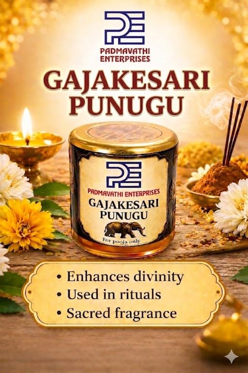 PE - GAJAKESARI PUNUGU for Pooja, Sacred Fragrance for Rituals, Powder ...