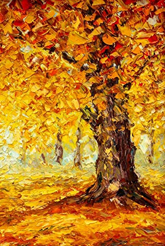 Anjani Art Gallery The Golden Tree Art Unframed Printed Canvas Painting ...