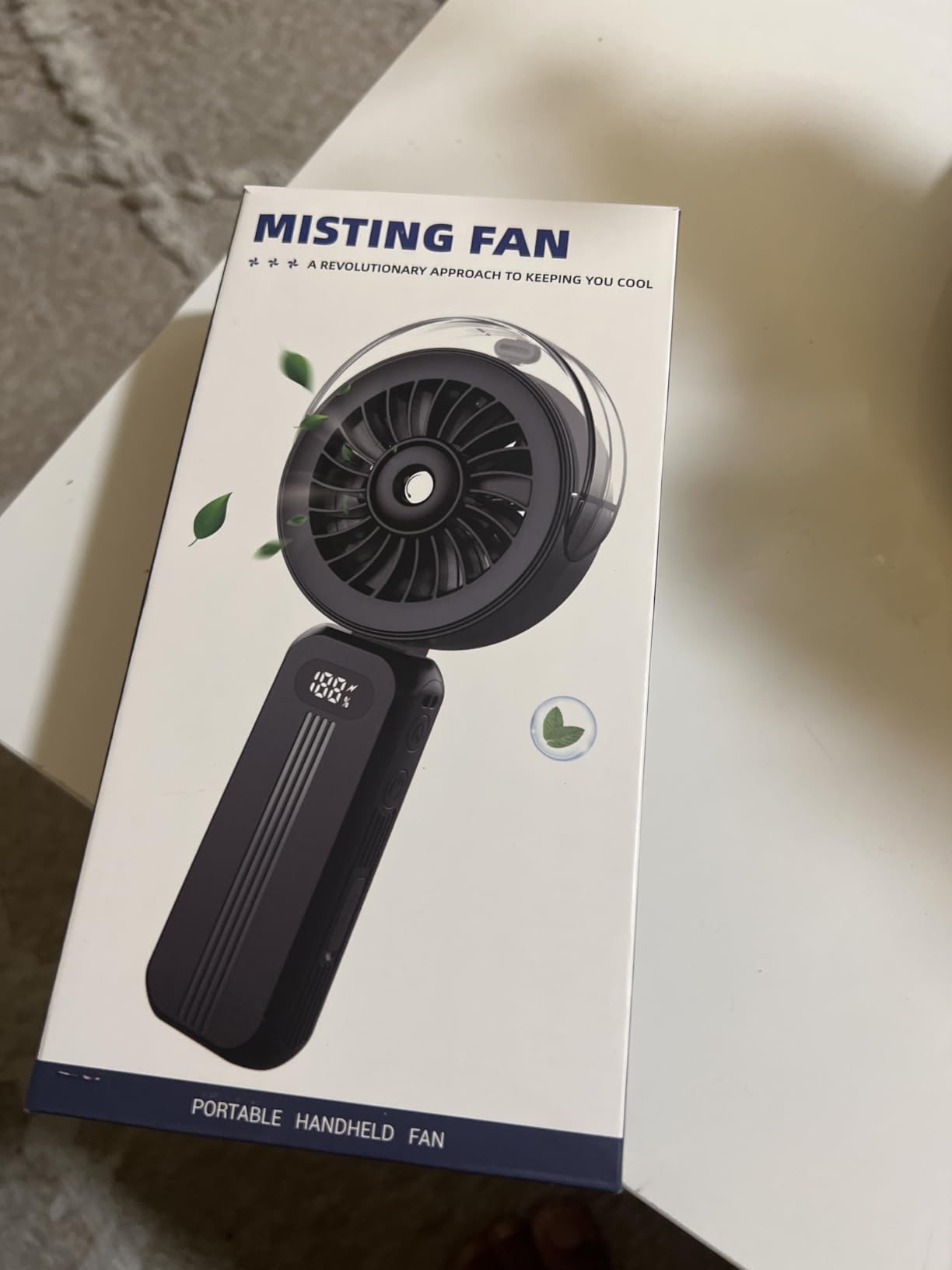 Handheld Misting Fan Portable, Powerful High Speed, Small Personal ...
