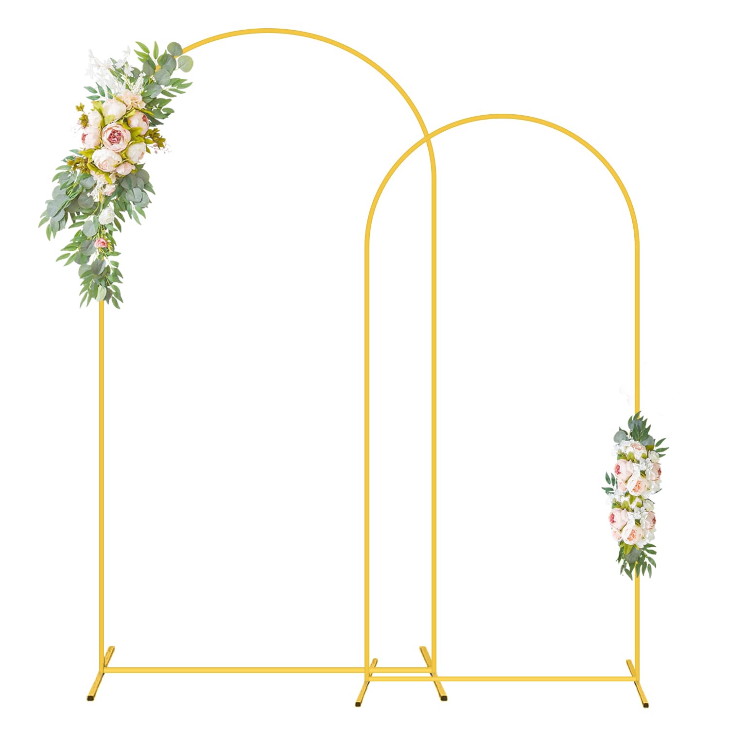 Snapklik.com : Metal Arch Backdrop Stand Set Of 2 Gold Wedding Arch ...