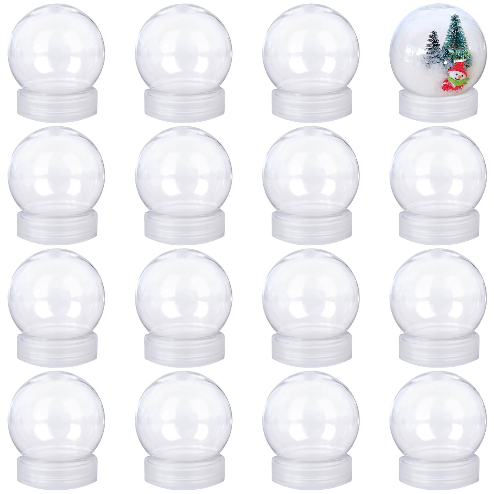 Amazon.com: 16 Pieces 2.7 Inch/69mm Plastic Snow Globe Clear Plastic ...