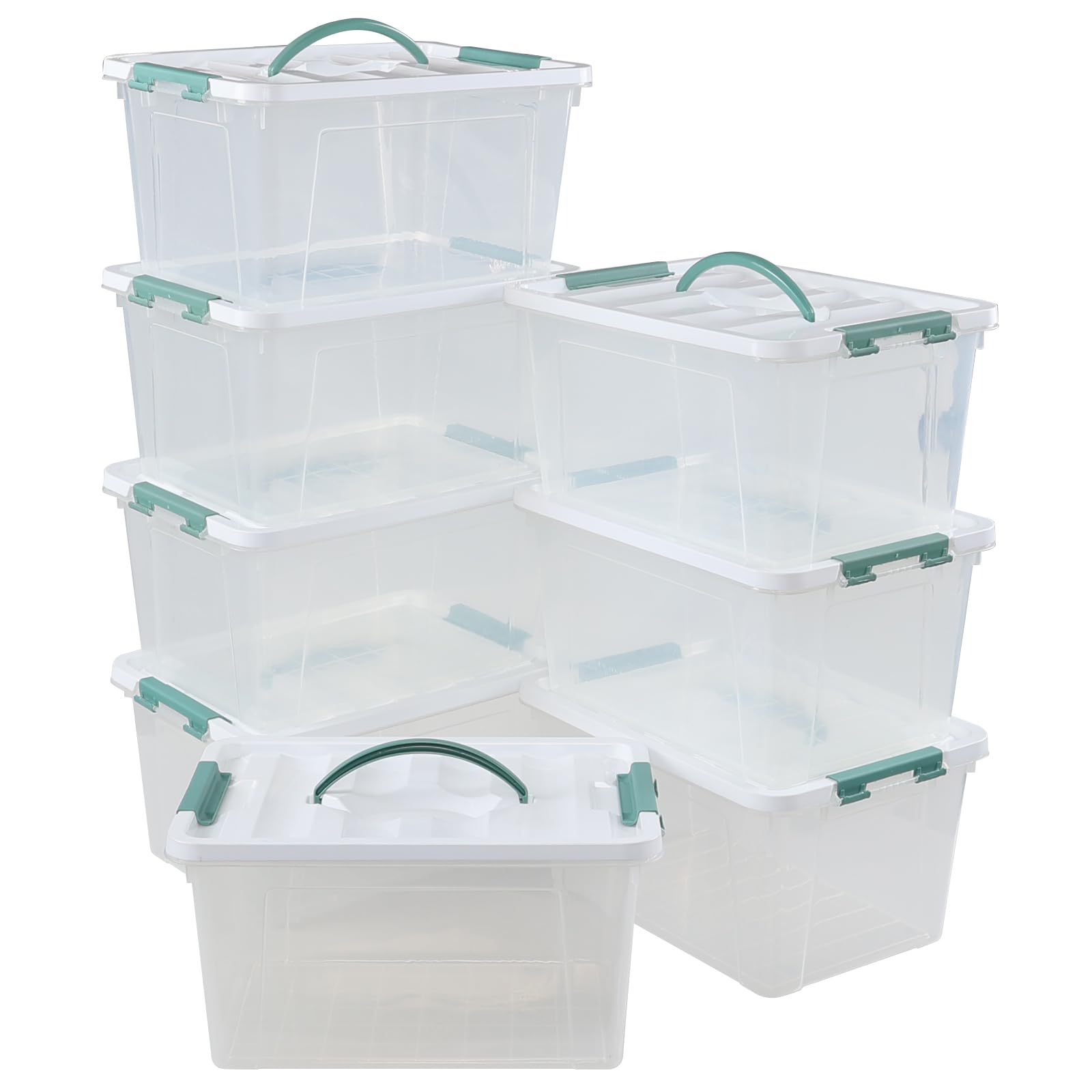 Amazon.com - Yuright 8 Pack 14 Quart Plastic Organization Boxes, Clear ...