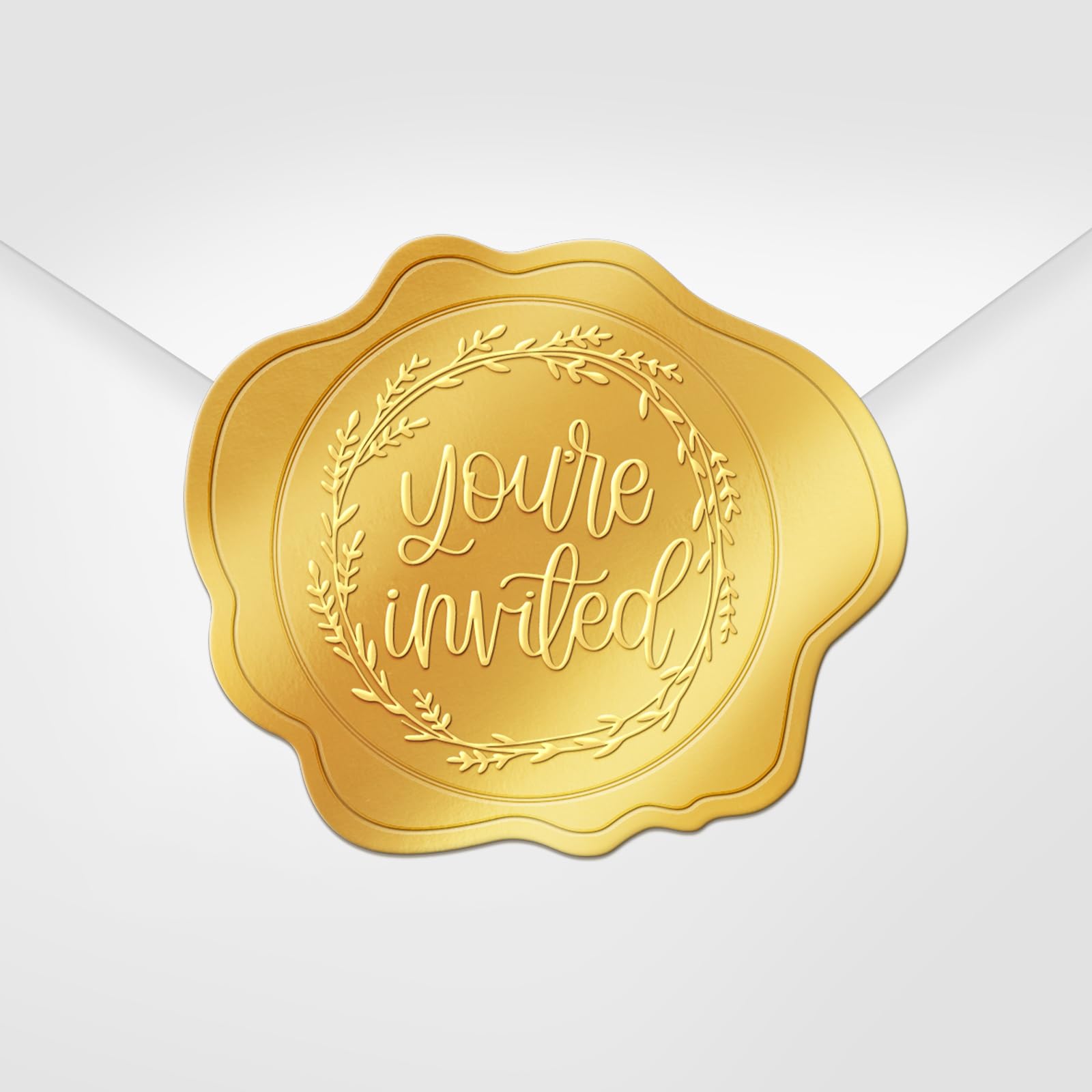 Gold Envelope Seals Stickers