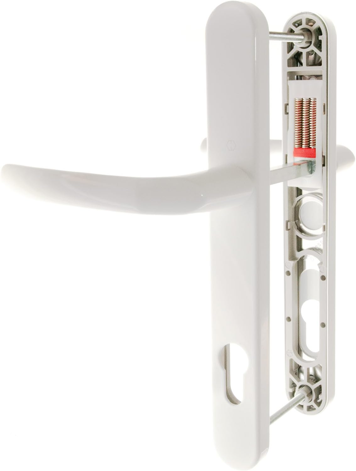 uPVC Door Handles Set Lever/Lever White 92pz - 210mm Screw to Screw ...