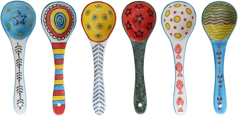 Amazon.com: Housoutil 2 Pcs Ceramic Soup Spoons Cute Watermelon ...