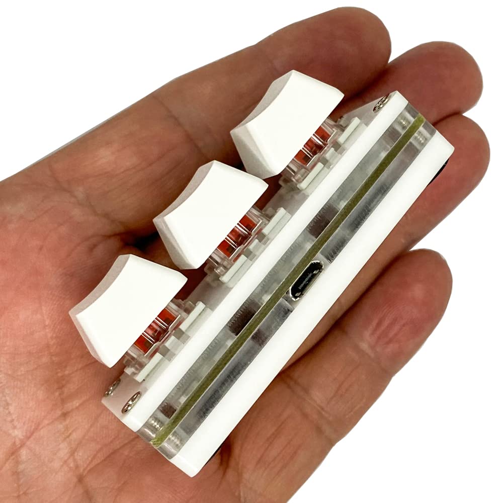 Snapklik.com : USB Mini 3-Key Macro Keyboard One-Handed Mechanical ...