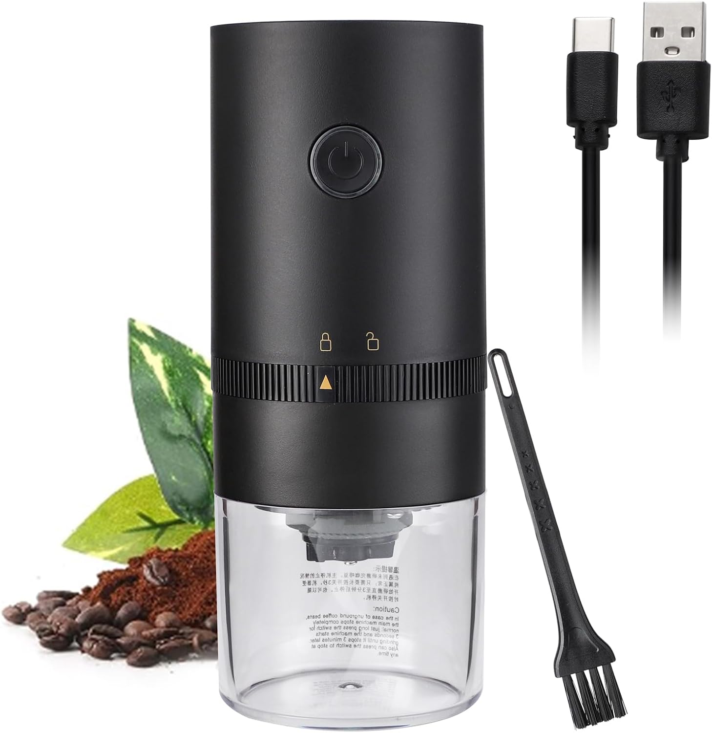 Amazon.com: Portable Burr Coffee Grinder Small - Coffee Bean Grinder ...