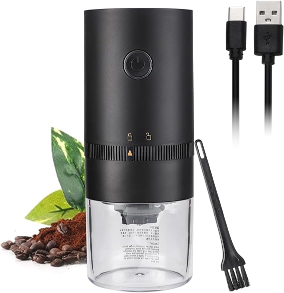 Amazon.com: Portable Burr Coffee Grinder Small - Coffee Bean Grinder ...