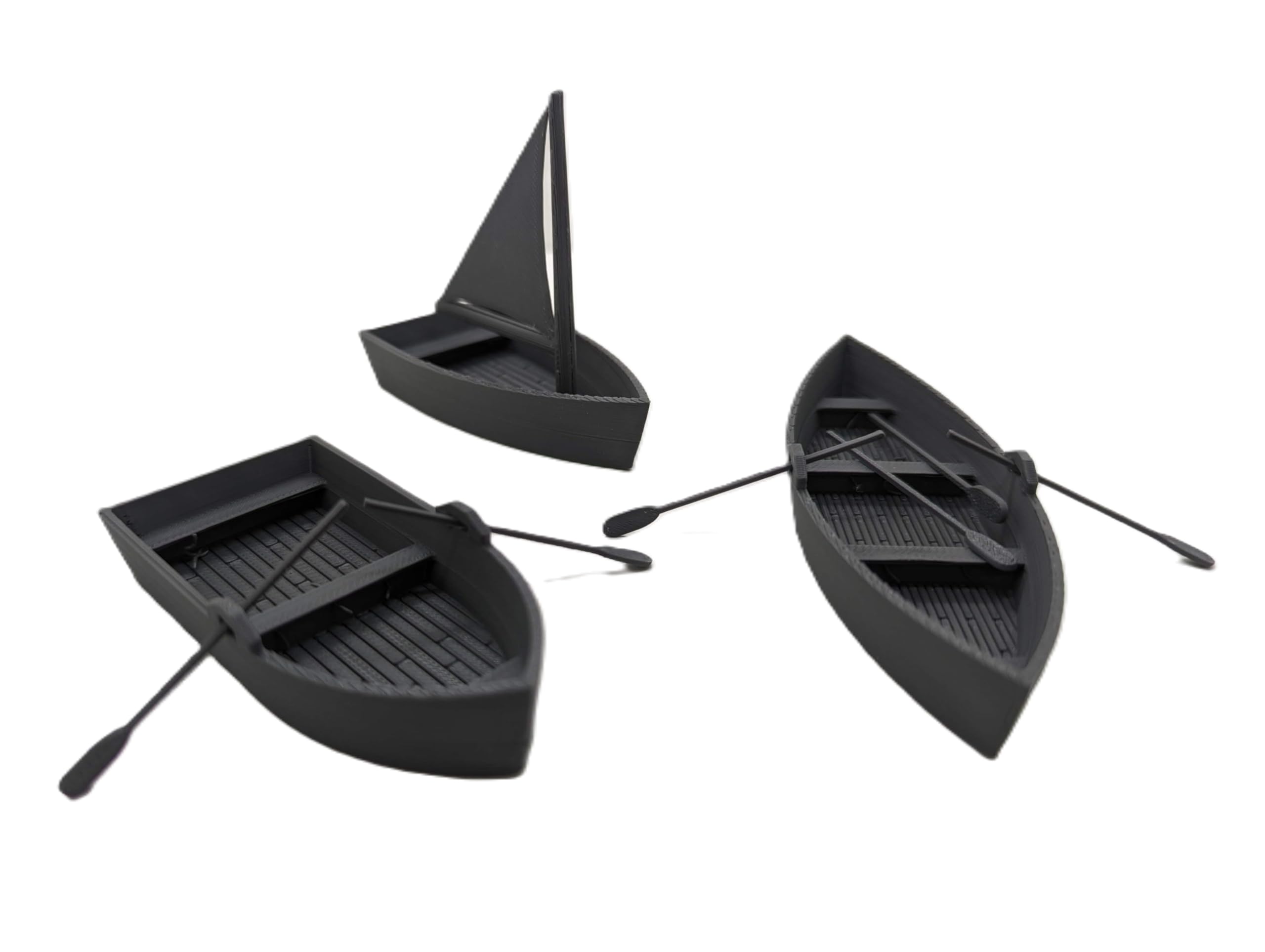 Small Sailing Rowing Boats Set | 28mm 1/56 Scale Miniature | RPG ...