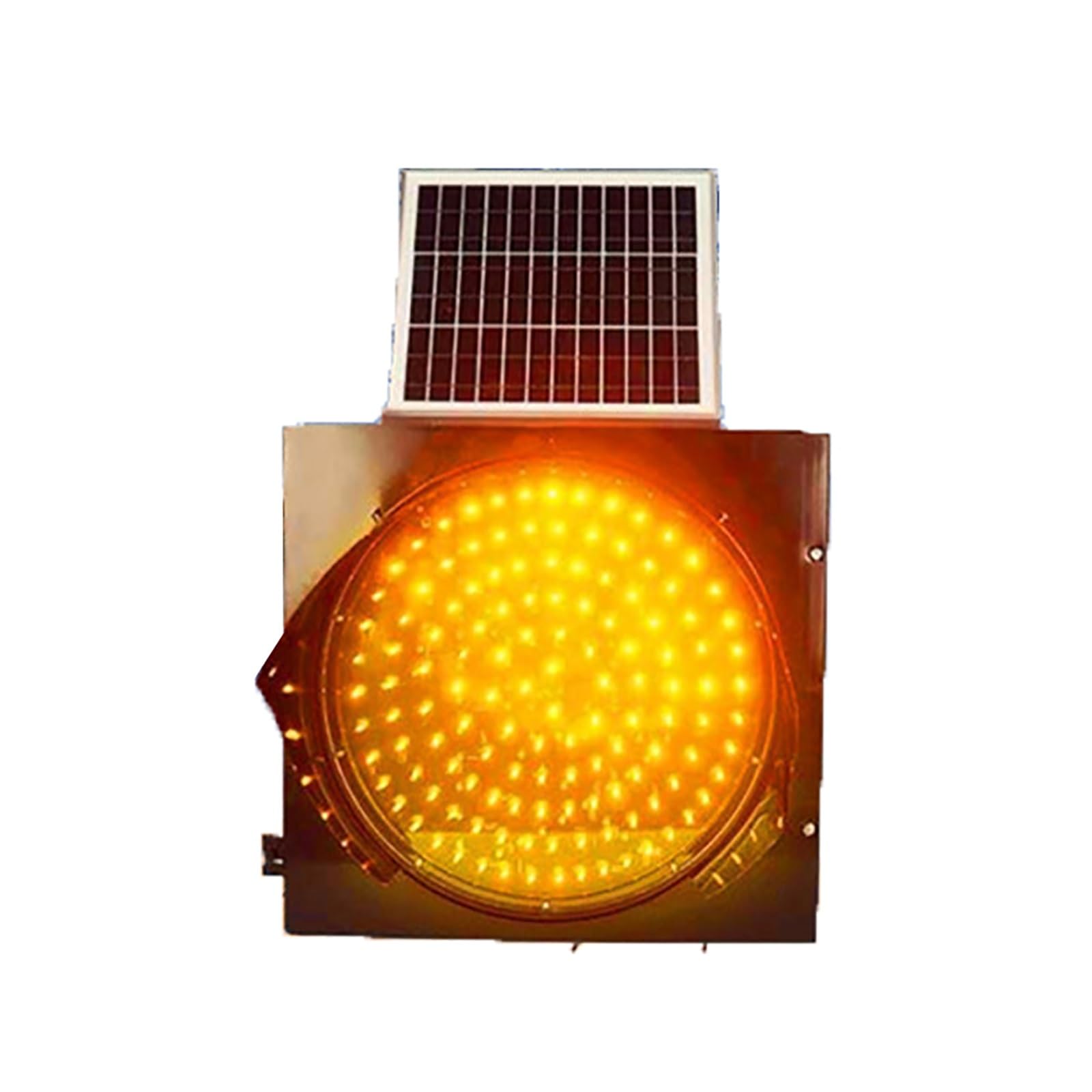 Solar Powered LED Strobe 10W 12-Inch Amber Solar Powered Flashing ...