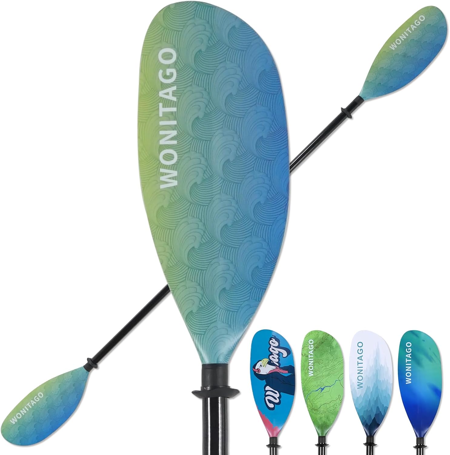 Kayak Paddles Carbon Fiber Shaft Paddle with Nylon Blades, Floating ...