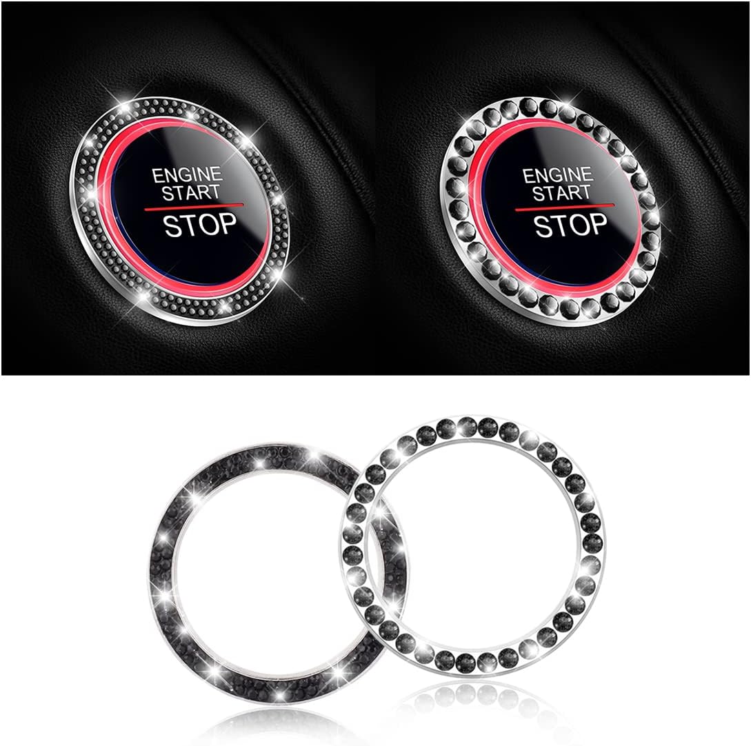 Amazon.com: Car Bling Crystal Rhinestone Engine Start Ring Stickers, 1 ...
