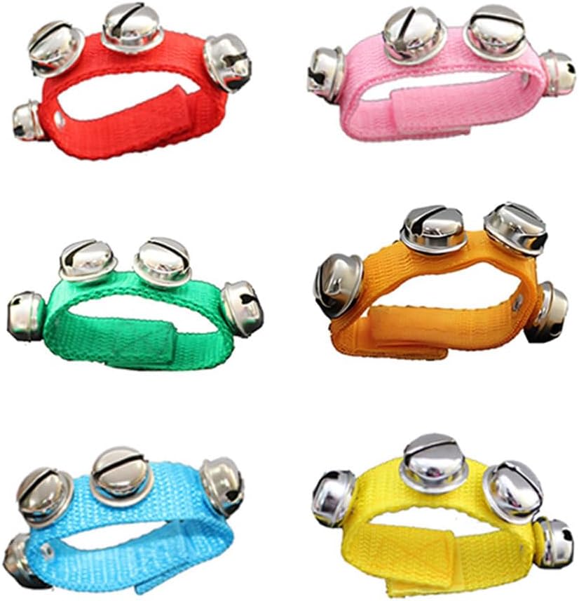 10 Pcs Multi Color Musical Rhythm Toys and Nylon Band Wrist Bell Ankle ...
