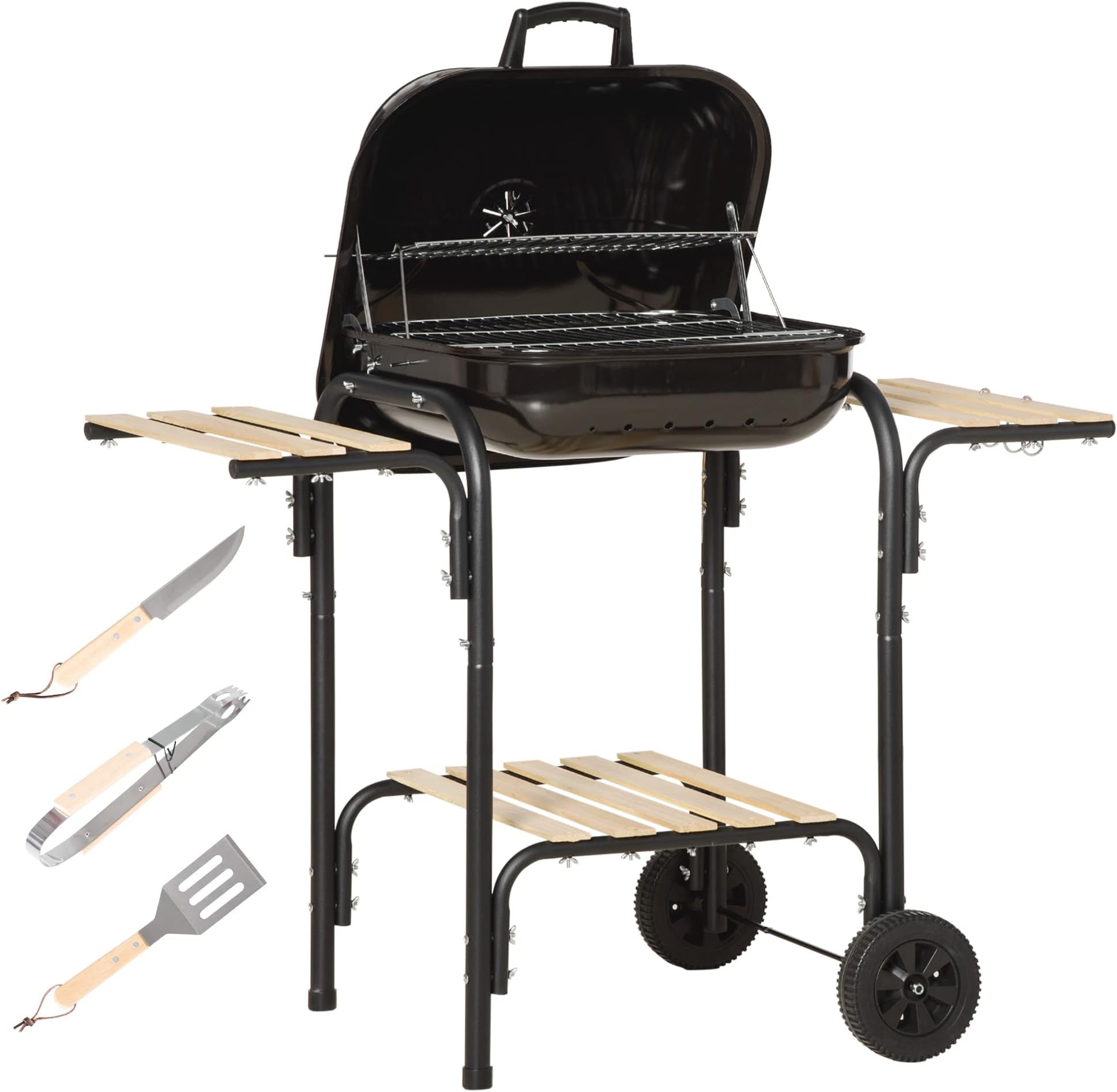 BBQ-Toro Chariot de barbecue au charbon de bois | Ø 42 x (L) 80 cm ...