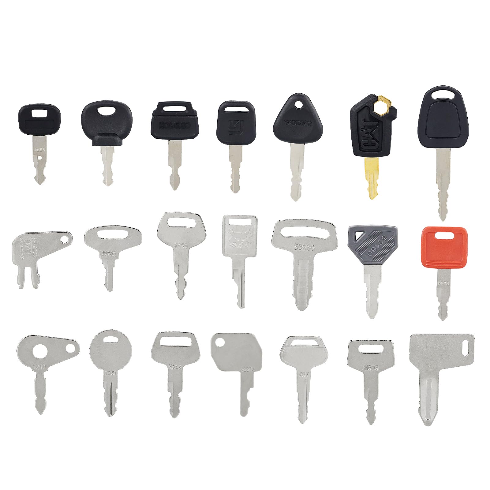 Digger Keys, Ignition Starter Key Set 21Pcs Piece Construction Machine ...