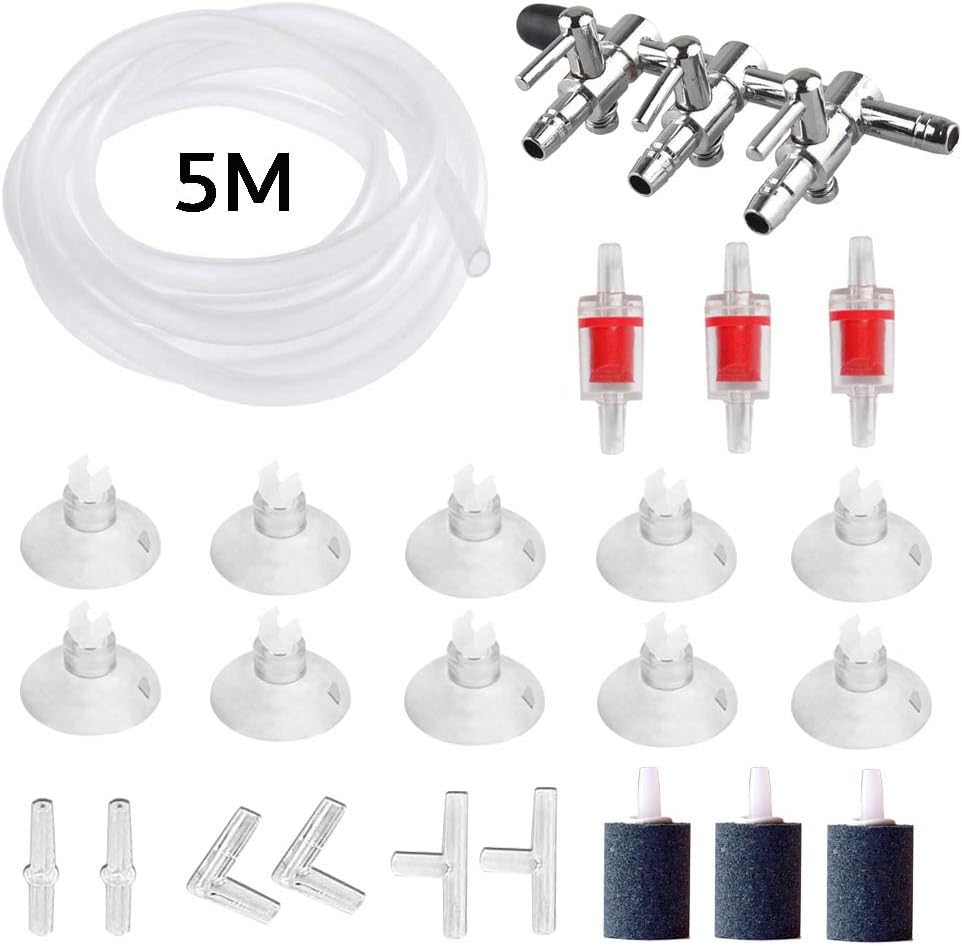 Aquarium Air Flow Control 24 in 1 Kit, including 3-Way Air Valve ...