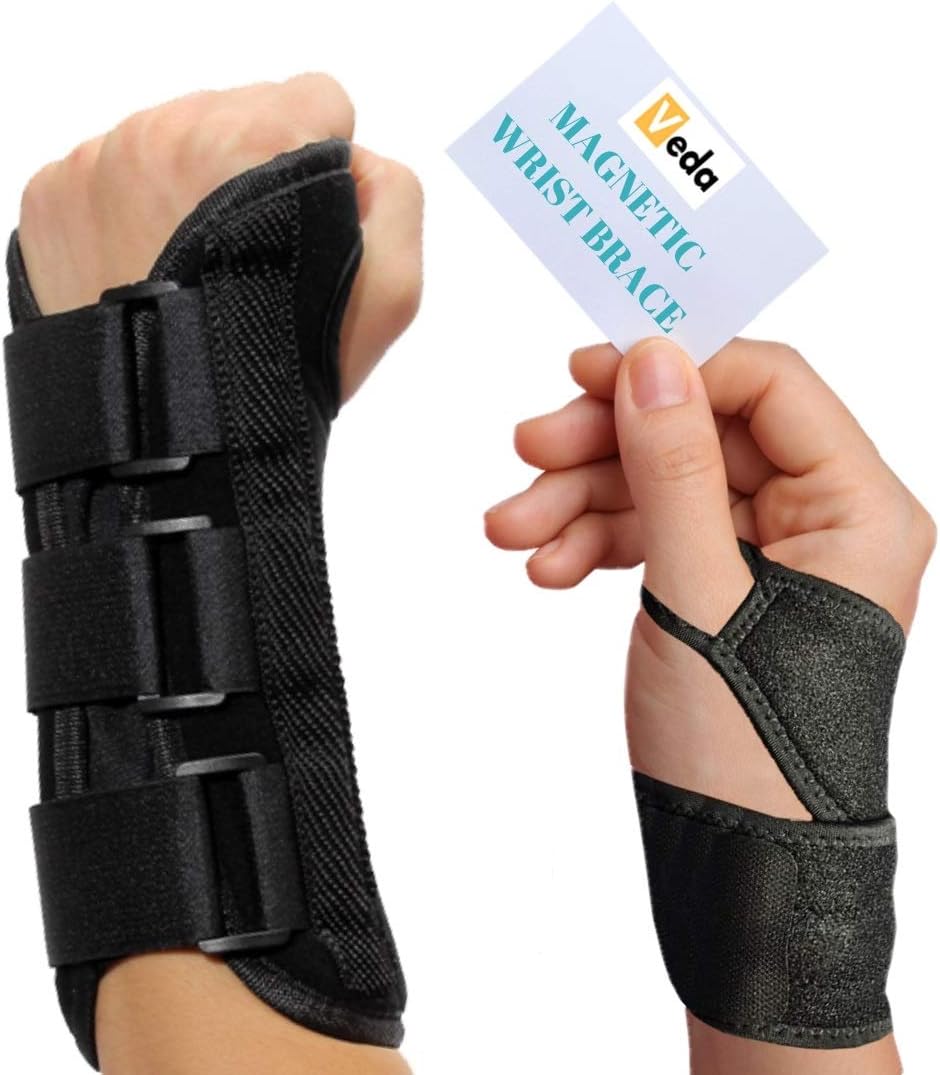 Amazon.com: VEDA Wrist Splint and Magnetic Wrist Braces Hand ...
