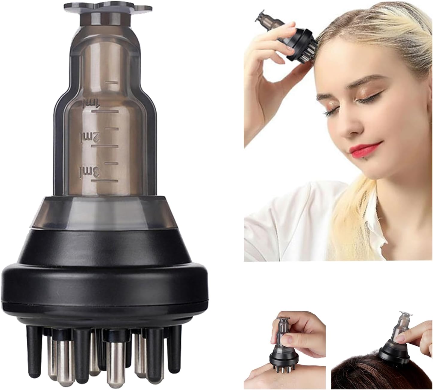 Amazon.com: Nuogo 3 Pcs Scalp Applicator Comb, Scalp Scrubber, Scalp ...