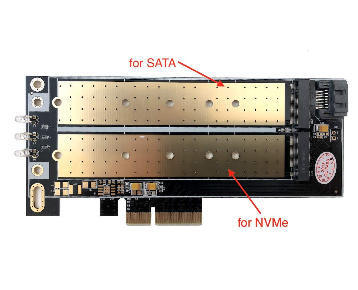 Snapklik.com : MICRO CONNECTORS M.2 NVMe + M.2 SATA 110mm SSD PCIe X4 ...