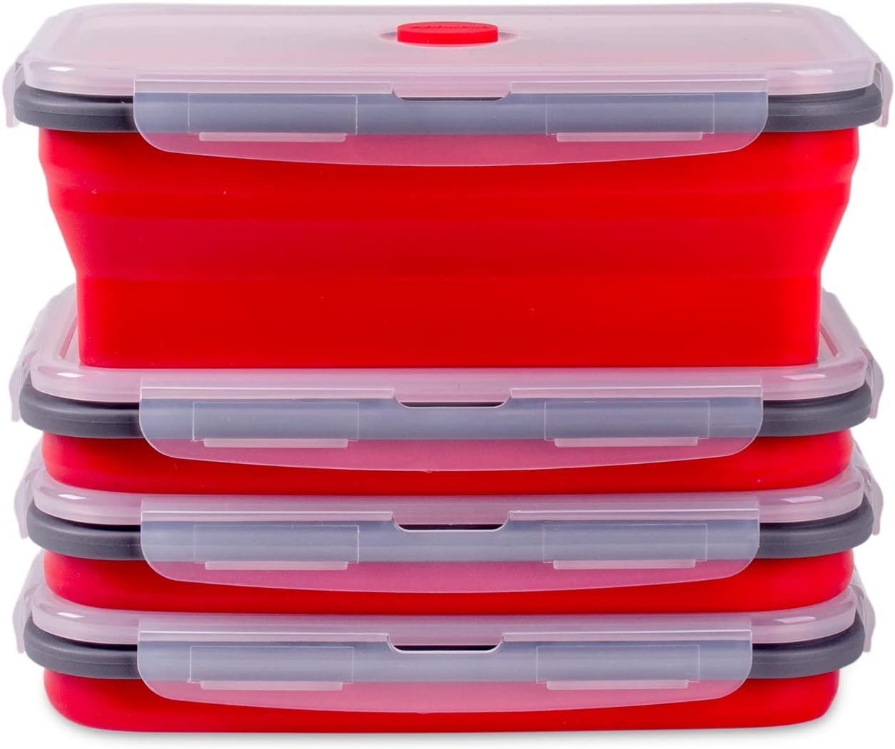 Amazon.com: Collapsible Food Storage Containers with Airtight Lid & Air ...