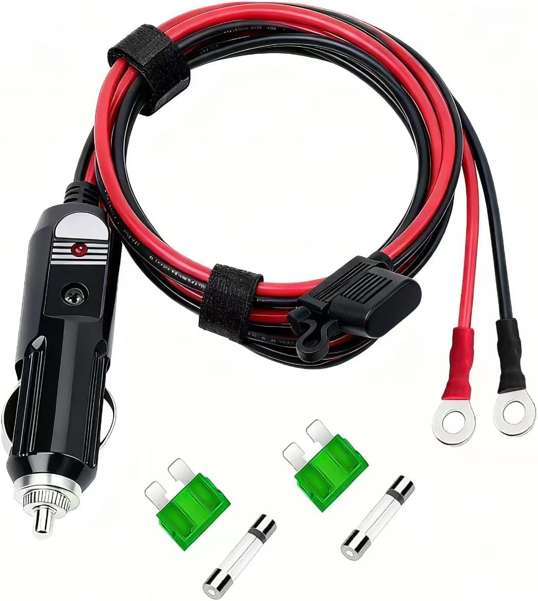 Amazon.com: 12AWG Heavy Duty Cigarette Lighter Plug Male to Male ...