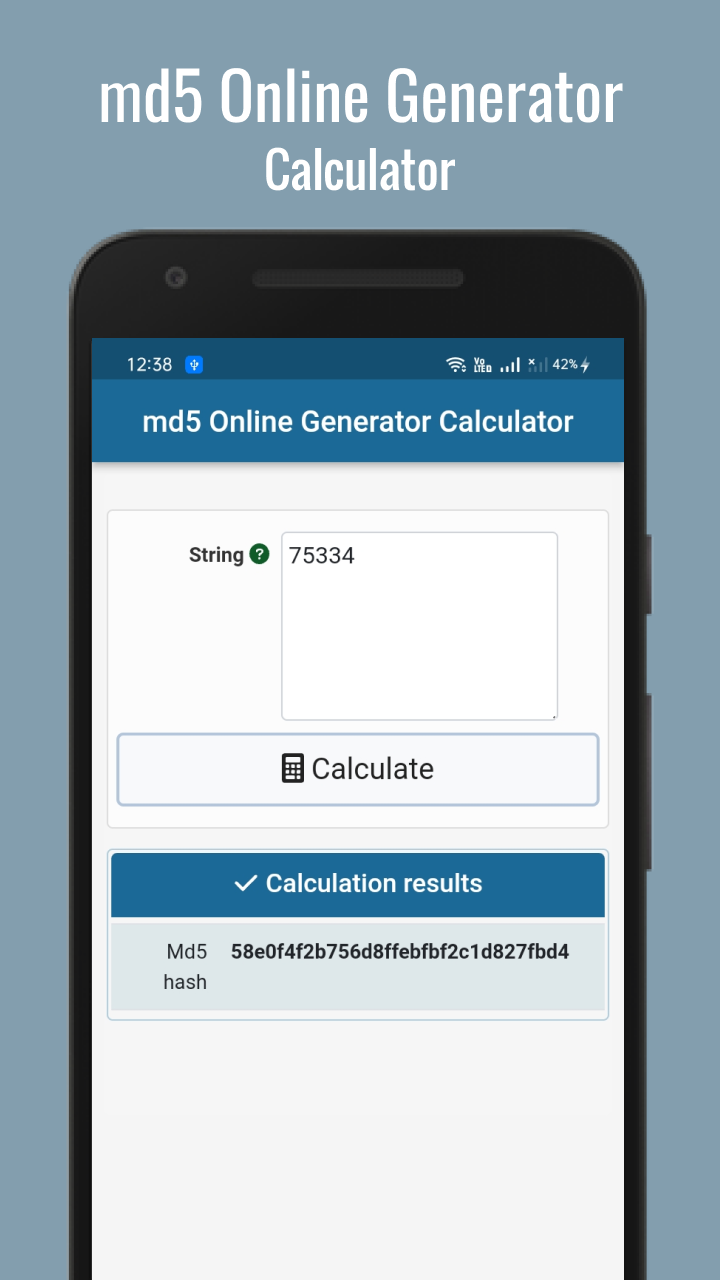 md5 Online Generator - App on Amazon Appstore