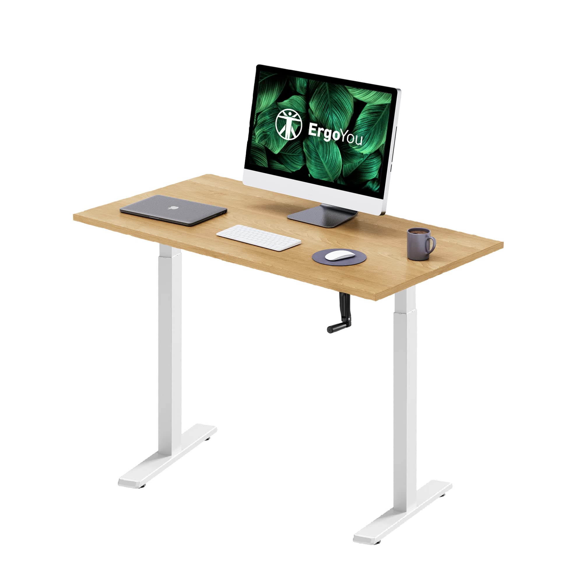Buy ErgoYou - Manual Height Adjustable Table 47 x 23.5 inches - 2 Stage ...