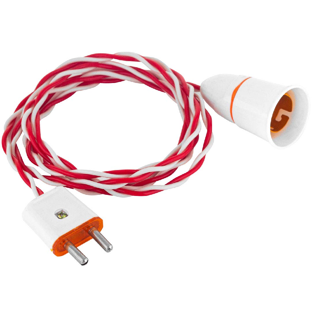 Hi-PLASST Bulb-Holder & 2-Pin Plug (10yard) flexible 2 core wire For ...