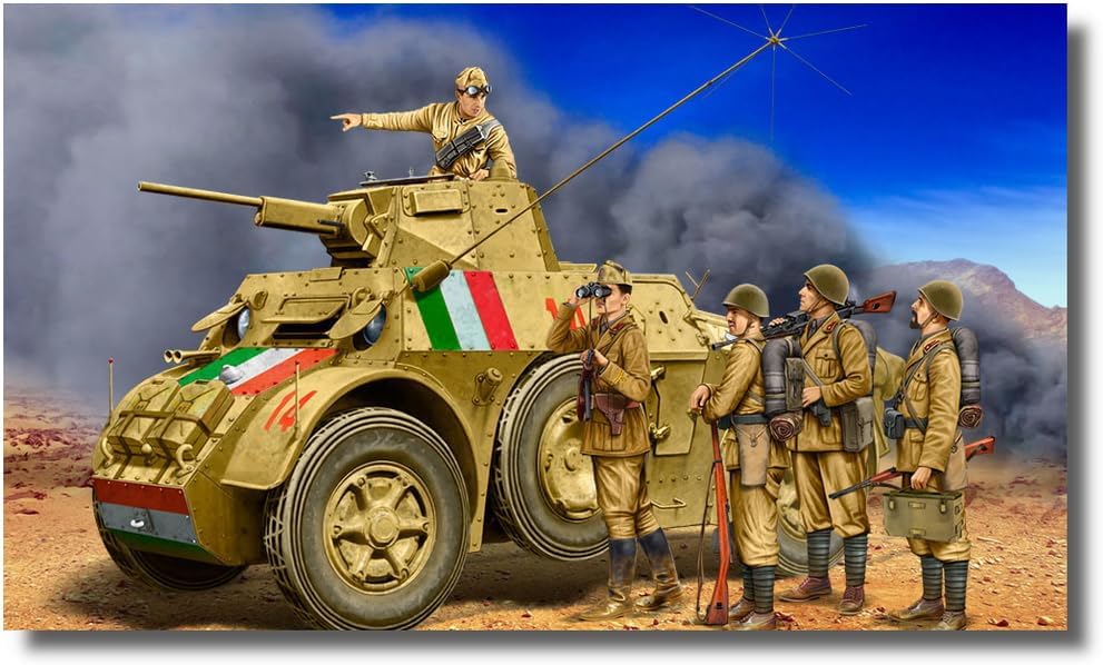 Amazon.com: Master Box MB35144 1/35 Italian Infantry 4 + 1 Tank Soldier ...