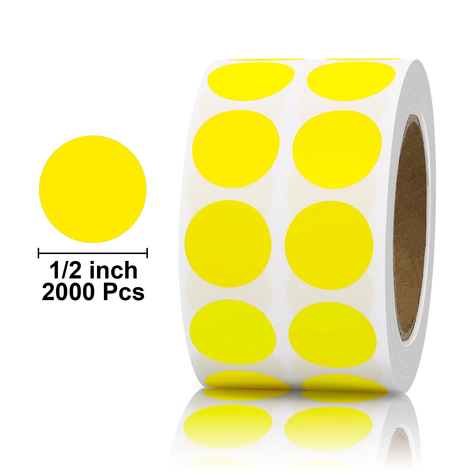 Snapklik.com : Pack Of 2000 Colored Dot Stickers Round Color Coding ...