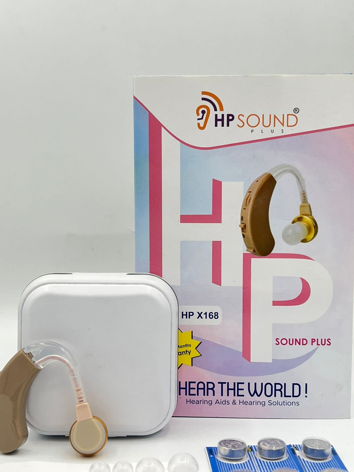 HP SOUND PLUS.HEAR THE WORLD HEARING AID HP-X168 Sound Enhancement ...